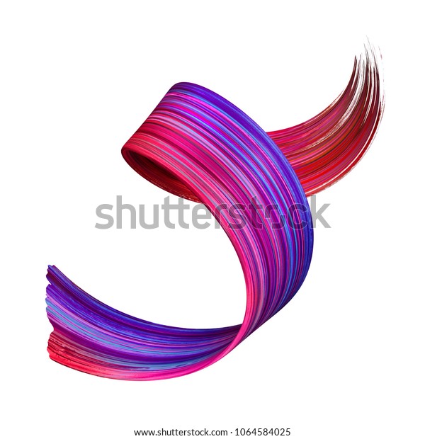 3d Render Abstract Red Violet Paint Stock Illustration 1064584025