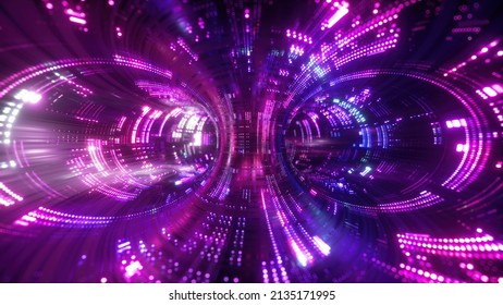 3d Render Abstract Virtual Reality Background Stock Illustration ...