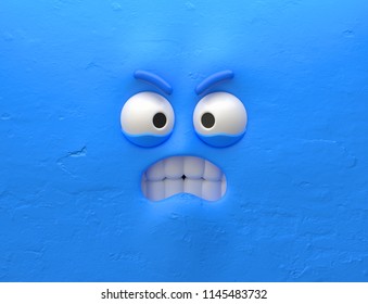 3d Render Angry Face Texture Emotion 스톡 일러스트 1145483732 | Shutterstock