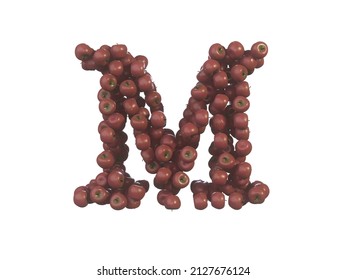 3d Render Apple Themed Font Letter Stock Illustration 2127676043