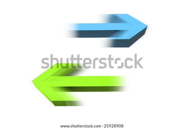 3d Render Arrows Motions Stock Illustration 25928908 | Shutterstock