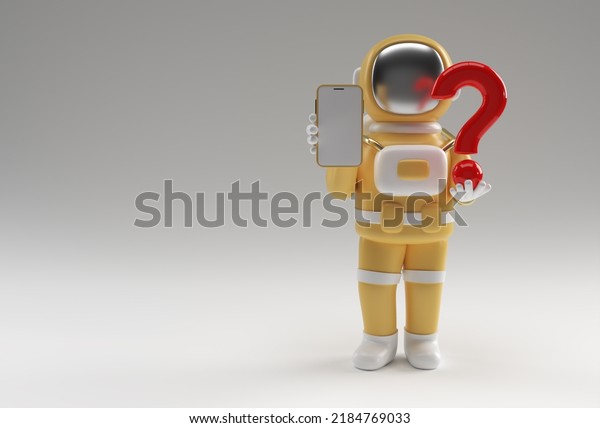 3d Render Astronaut Holding Question Mark 库存插图 2184769033 | Shutterstock