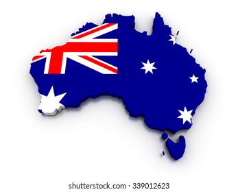3d Render Australian Map Colors Flag 스톡 일러스트 339012623 | Shutterstock