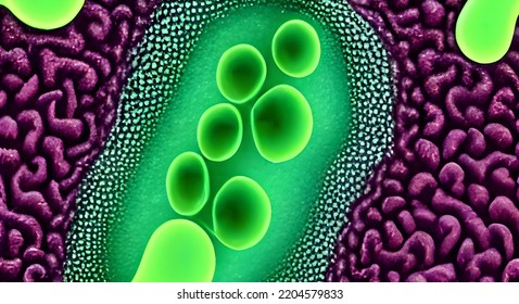 3d Render Bacteria Virus 3d Render Stock Illustration 2204579833 ...