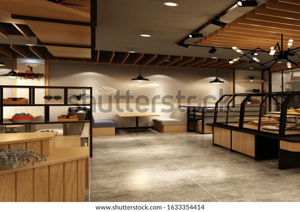 3d Render Bakery Shop Stock Illustration 1633354414 | Shutterstock