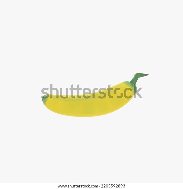 3d Render Banana Front View Stock Illustration 2205592893 | Shutterstock