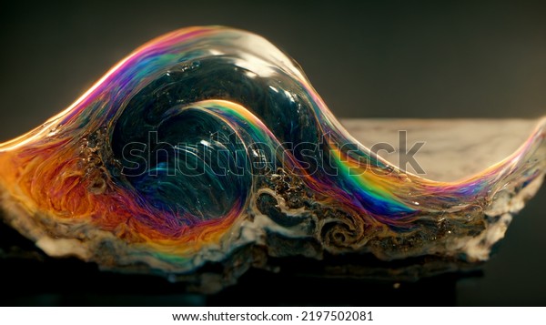 3d Render Baroque Abstract 3d Waves Stock Illustration 2197502081 ...