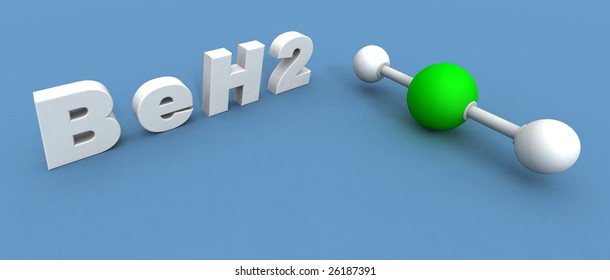 3d Render Beryllium Hydride Molecule Stock Illustration 26187391 ...