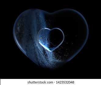3d Render Big Abstract Cold Love Stock Illustration 1423532048 ...