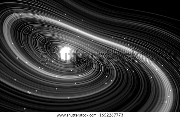 3d Render Black White Abstract Art Stock Illustration 1652267773