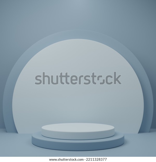 3d Render Blue Background Modern Trendy Stock Illustration 2211328377 ...