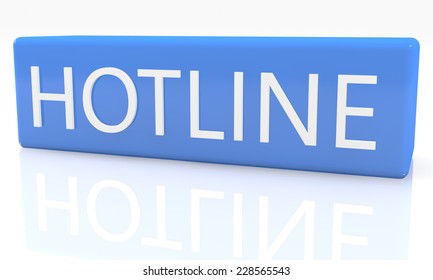 3d Render Blue Box Text Hotline Stock Illustration 228565543 | Shutterstock