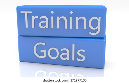 3d Render Blue Box Training Goals Stock Illustration 171997130 ...
