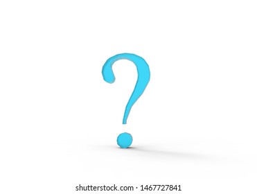 Realistic 3d Blue Question Mark Vector Stock Vector (Royalty Free ...