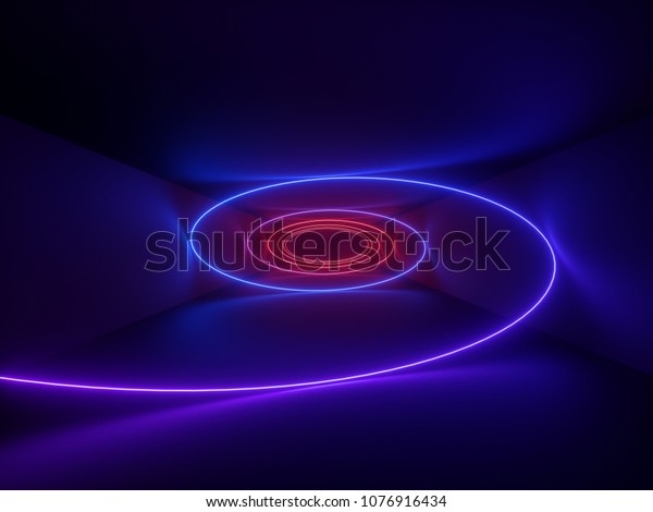 3d Render Blue Red Neon Helix Stock Illustration 1076916434 | Shutterstock