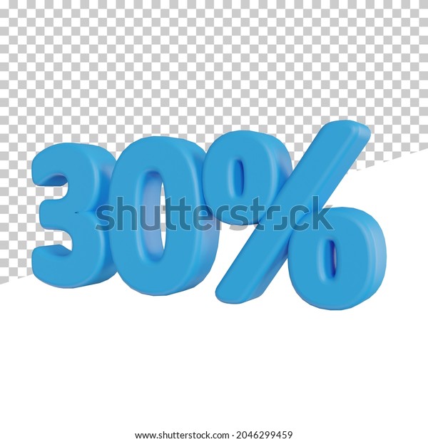 3d Render Blue Text 30 Percent Stock Illustration 2046299459 | Shutterstock