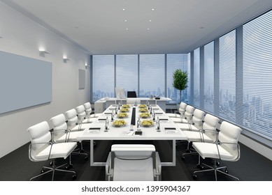 3d Render Board Room Stock Illustration 1395904367 | Shutterstock
