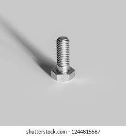 3d Render Bolt On White Background Stock Illustration 1244815567 ...