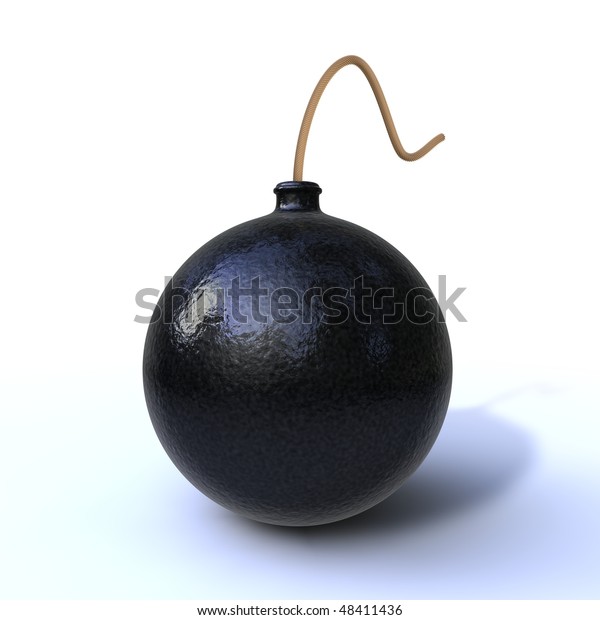 3d Render Bomb Isolated On White Stock Illustration 48411436 | Shutterstock