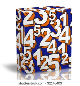 3d Render Boxes Printing Numbers On Stock Illustration 32148403 ...