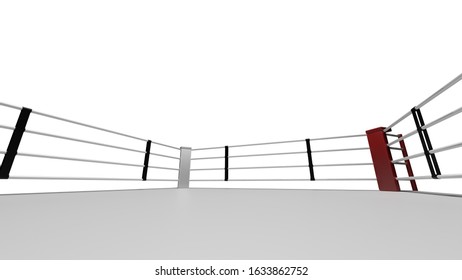 3d Render Boxing Ring On White Stock Illustration 1633862752 | Shutterstock