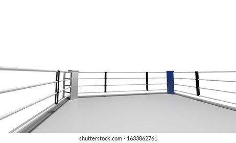 3d Render Boxing Ring On White Stock Illustration 1633862761 | Shutterstock