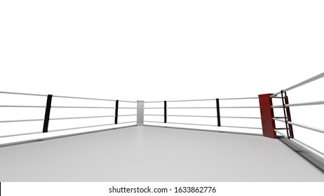 3d Render Boxing Ring On White Stock Illustration 1633862776 | Shutterstock