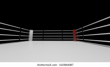 3d Render Boxing Ring On Black: ภาพประกอบสต็อก 1633864087 | Shutterstock