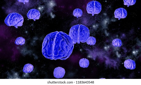 3d Render Brains Connected Each Other Stock Illustration 1183643548 ...