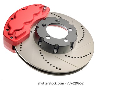 Brake Disc Red Sport Racing Calliper Stock Illustration 447424972