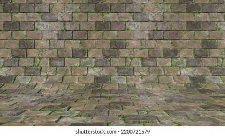 3d Render Brick Wall Background Texture Stock Illustration 2200721579 ...