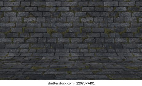 3d Render Brick Wall Background Texture Stock Illustration 2209379401 ...