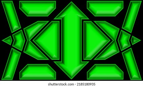 3d Render Bright Green Triangle Pattern Stock Illustration 2185180935 ...