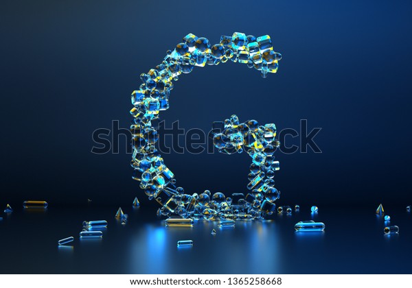 3d Render Bubble Capital Letter G Stock Illustration 1365258668 ...