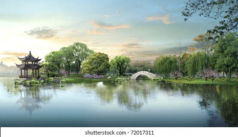 3d Render Building Landscape Stock Illustration 72017311 | Shutterstock