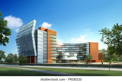 3d Render Building Landscape Stock Illustration 79030210 | Shutterstock
