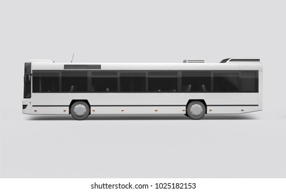3d Render Bus On White Background Stock Illustration 1025182153 ...