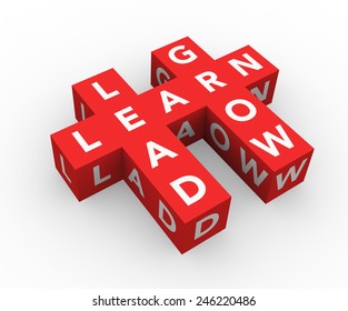 3d Render Business Concept Learn Lead Stock Illustration 246220486 ...