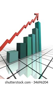 Vector Illustration 3d Graph Stock Vector (Royalty Free) 260814542 ...