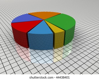Illustration Layered Pie Chart Different Colored 스톡 일러스트 15560044 ...