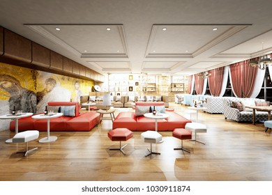 3d Render Cafeteria Interior Stock Illustration 1030911874 | Shutterstock