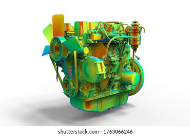 3d Render Car Engine Representing Engine 库存插图 1763066246 | Shutterstock