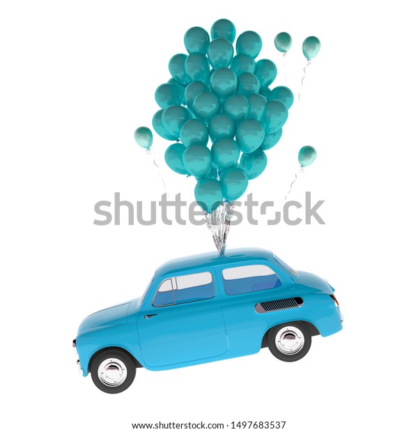 3d Render Car Flies On Balls Stock Illustration 1497683537 | Shutterstock