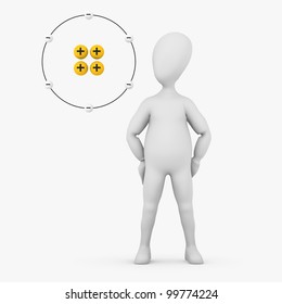 3d Render Cartoon Character Atom Stock Illustration 99774224 | Shutterstock