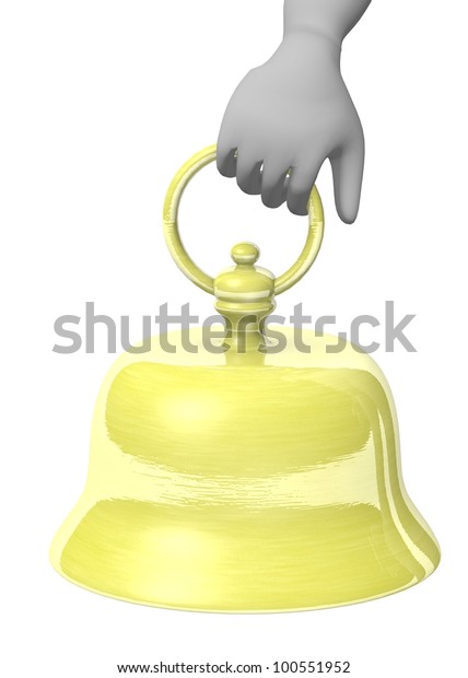 3d Render Cartoon Character Bell Stock Illustration 100551952 ...