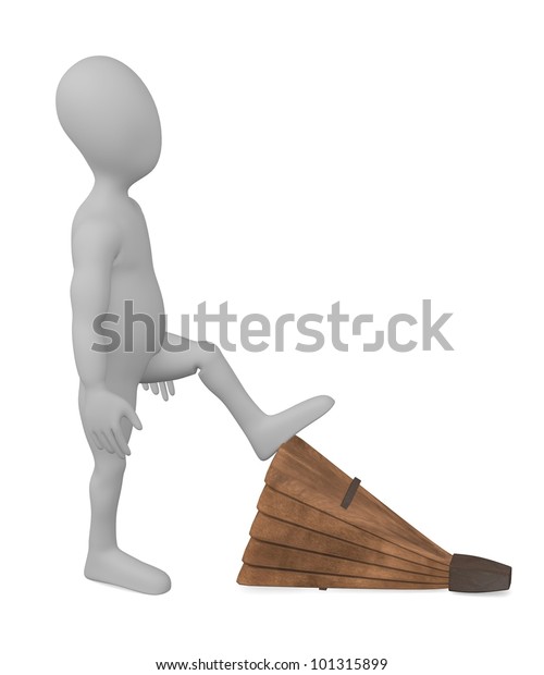 3d Render Cartoon Character Bellows Stock Illustration 101315899 ...