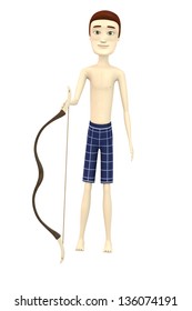 3d Render Cartoon Character Bow Stock Illustration 136074191 | Shutterstock