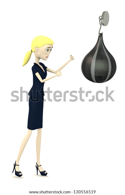 3d Render Cartoon Character Box Fight 스톡 일러스트 130556519 | Shutterstock