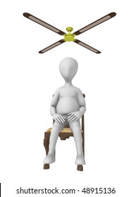 3d Render Cartoon Character Ceiling Fan 스톡 일러스트 48915136 | Shutterstock