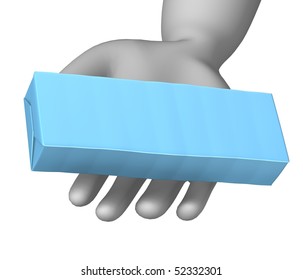 3d Render Cartoon Character Chewing Gums Stock Illustration 52332301 ...